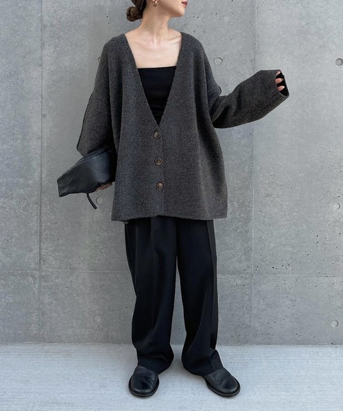 【セール】【サイズ展開あり】スリーブリンキングVネックカーディガン（カーディガン/ボレロ）｜select MOCA by son（セレクトモカバイソン）のファッション通販 - ZOZOTOWN