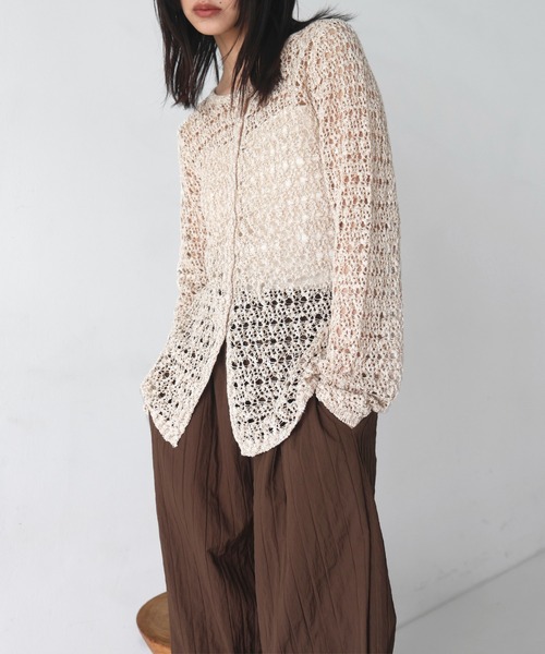 hellam（へラム）の「前後2way メッシュチュニックカーデ（カーディガン/ボレロ）」 - WEAR