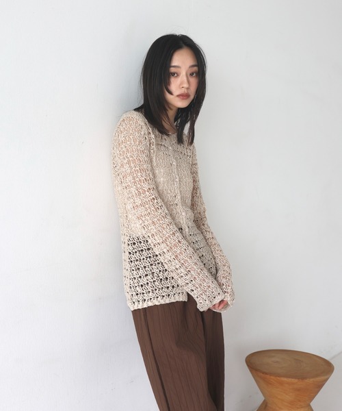 hellam（へラム）の「前後2way メッシュチュニックカーデ（カーディガン/ボレロ）」 - WEAR