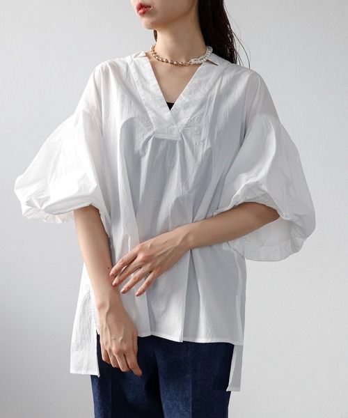 Vネックバルーンスリーブブラウス（シャツ/ブラウス）｜Cepica（セピカ）のファッション通販 - ZOZOTOWN