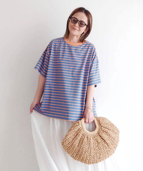 CORNERS（コーナーズ）の「CORNERS by yui カラーボーダー半袖トップス（Tシャツ/カットソー）」 - WEAR