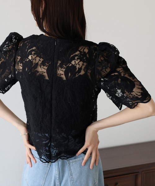 BLUEEAST（ブルーイースト）の「オーガンジー刺繍レースブラウス（シャツ/ブラウス）」 - WEAR