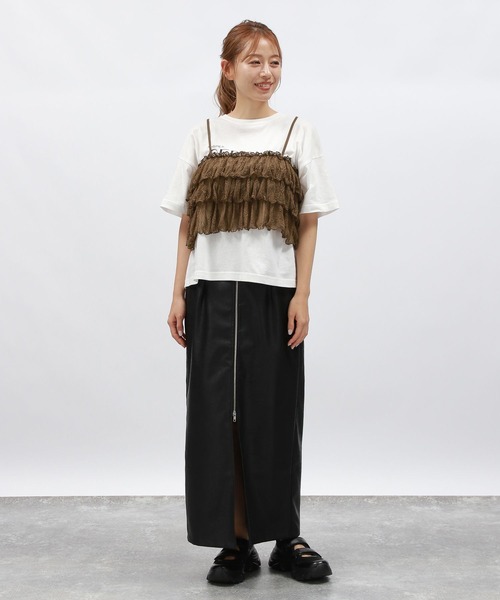 LAKOLE（ラコレ）の「FLフロントジップナロースカート / 128642（スカート）」 - WEAR