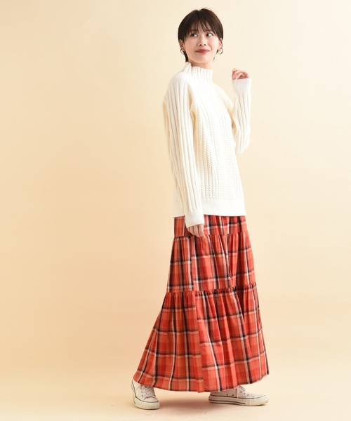 INTERPLANET（インタープラネット）の「【INTERPLANET WINGS】ガバリングチェックスカート（スカート）」 - WEAR