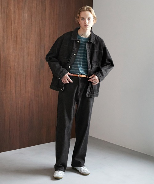 EMMA CLOTHES（エマクローズ）の「【セットアップ】オーバーサイズデニムジャケット＆ワイドストレートデニムパンツ EMMA ...