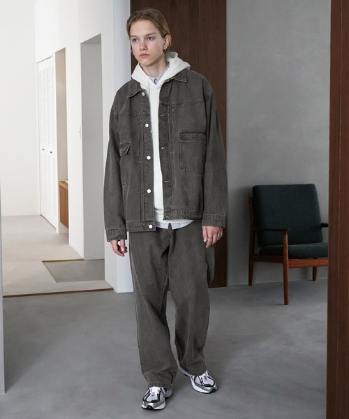 EMMA CLOTHES（エマクローズ）の「【セットアップ】オーバーサイズデニムジャケット＆ワイドストレートデニムパンツ EMMA ...