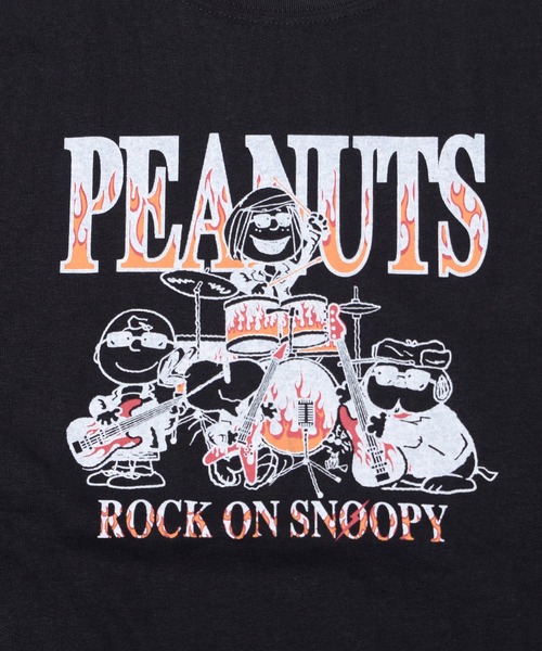 【セール】『LUMBER ランバー』×『PEANUTS ピーナッツ』 ROCK ON SNOOPY BAND T-SHIRTS ロックスタイル ...