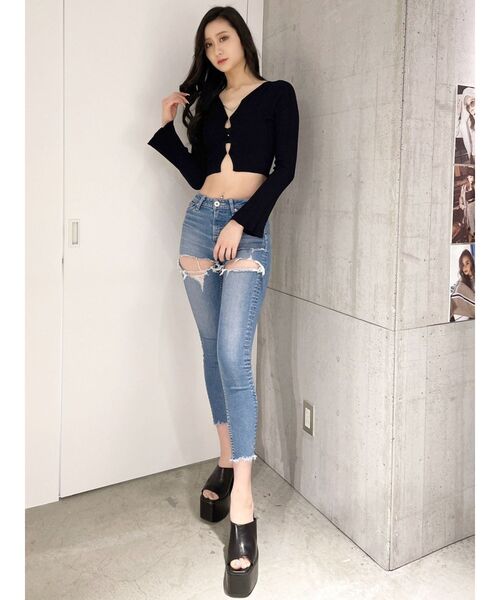 GYDA（ジェイダ）の「GGチェーンニットショートカーディガン（カーディガン/ボレロ）」 - WEAR