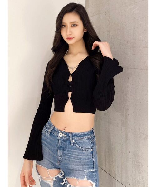 GYDA（ジェイダ）の「GGチェーンニットショートカーディガン（カーディガン/ボレロ）」 - WEAR