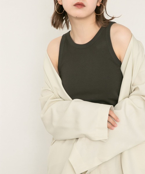 KBF（ケイビーエフ）の「カップインアメスリRIBタンクトップ（タンクトップ）」 - WEAR