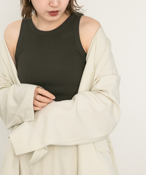KBF（ケイビーエフ）の「カップインアメスリRIBタンクトップ（タンクトップ）」 - WEAR