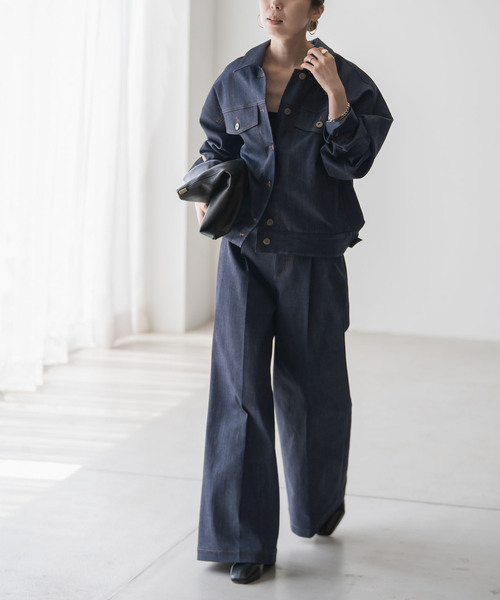 セール】デニムライクオーバージャケット（デニムジャケット）｜NOBLE