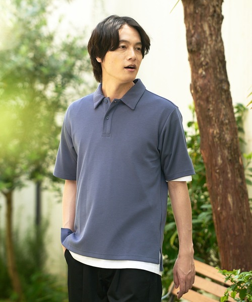 JEANS MATE（ジーンズメイト）の「【RACOOL/ラクール】ポロシャツ 接触冷感 ソフトタッチ ストレッチ 滑らか 快適 夏服 クール ...