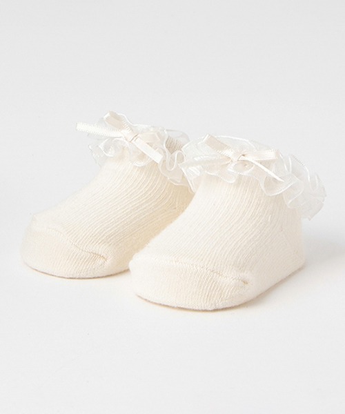 【セール】オーガンジーフリルカップソックス（ベビーシューズ/ベビーソックス）｜petit main（プティマイン）のファッション通販 ...