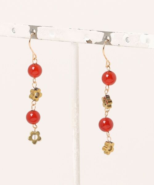 【rurururu】レッドアゲートとフラワー型ヘマタイトの14kgfピアス（ピアス（両耳用））｜tone（トーン）のファッション通販 ...