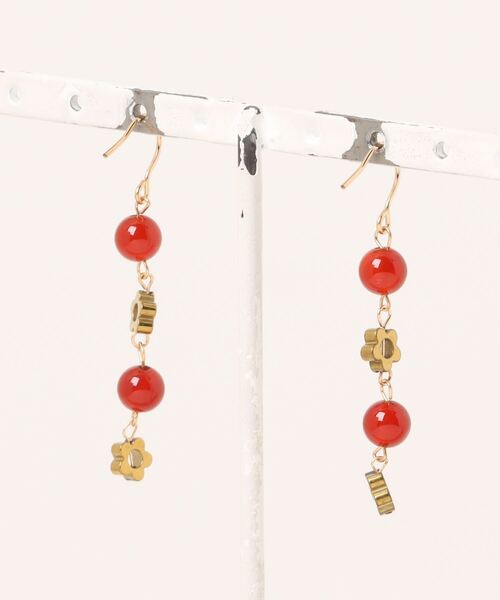 【rurururu】レッドアゲートとフラワー型ヘマタイトの14kgfピアス（ピアス（両耳用））｜tone（トーン）のファッション通販 ...