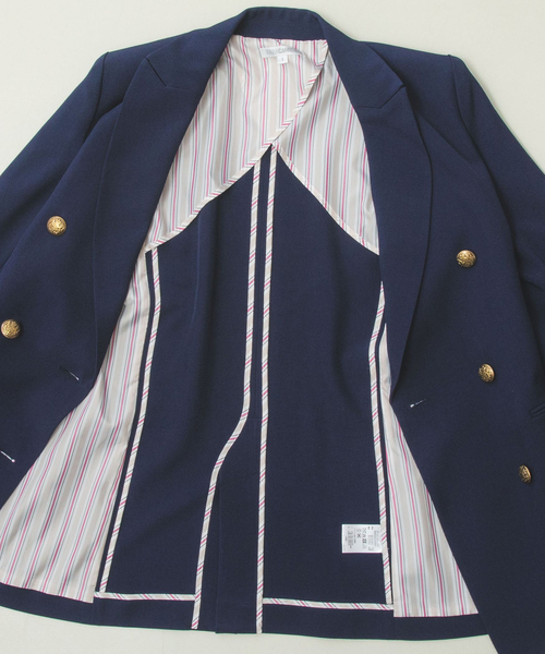 NARACAMICIE】合繊ツイルダブルブレストジャケット（テーラード