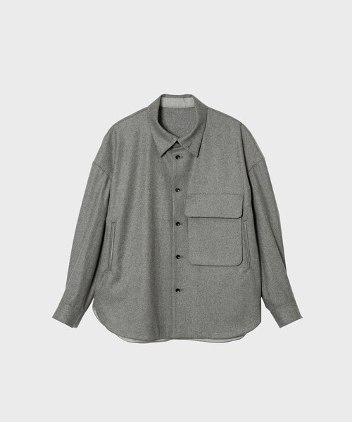 ETHOSENS/エトセンス】Flannei loose-fit shirt（シャツ/ブラウス