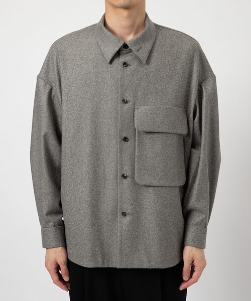 ETHOSENS/エトセンス】Flannei loose-fit shirt（シャツ/ブラウス