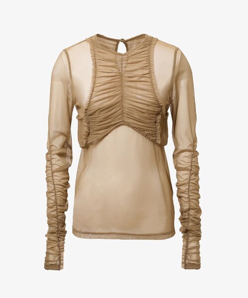 STUDIOUS（ステュディオス）の「【POOLDE/プールデ】Skeleton Ribs Top/スケルトンリブトップス/シアートップス（T ...