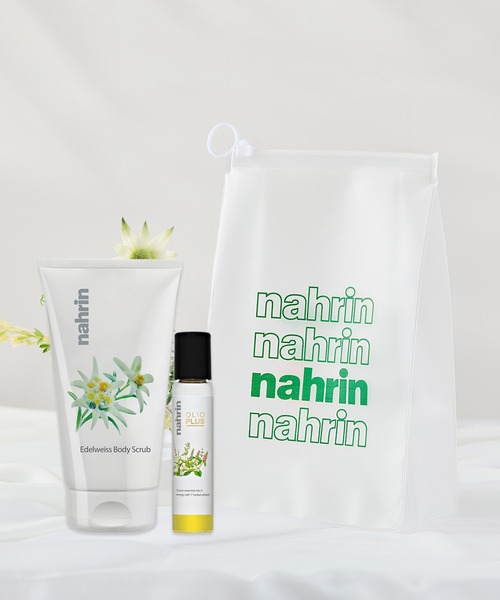 nahrin [ZOZO限定セット]（ハーブオイル33+7 ロールオン 10mL＋ボディスクラブ エーデルワイス 50g）（ボディケアキット/ギフトセット）｜nahrin（ナリン）の ...
