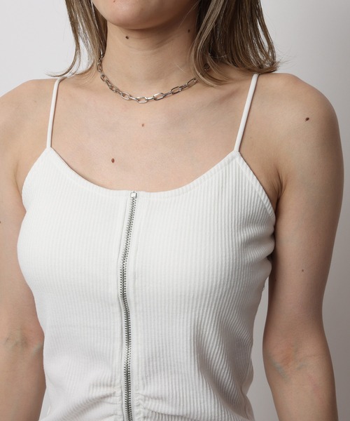 SPIRALGIRL（スパイラルガール）の「パット付きフロントZIPキャミソール（キャミソール）」 - WEAR