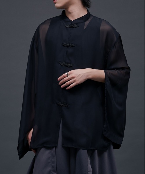 2wayスリットチャイナシアーシャツ（シャツ/ブラウス）｜Ellno Loset（エルノロゼット）のファッション通販 - ZOZOTOWN