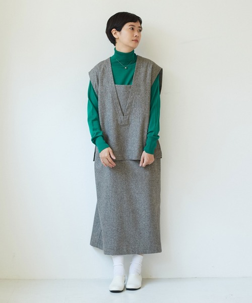 yuni（ユニ）の「TWEED SET UP ONE-PIECE（ワンピース）」 - WEAR