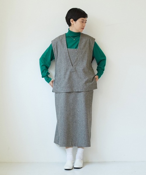 yuni（ユニ）の「TWEED SET UP ONE-PIECE（ワンピース）」 - WEAR