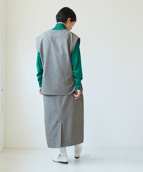yuni（ユニ）の「TWEED SET UP ONE-PIECE（ワンピース）」 - WEAR