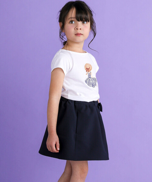 Tartine et Chocolat（タルティーヌエショコラ）の「【日本製】ピクニックガールプリント半袖Tシャツ(80~140cm)（T ...