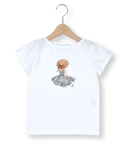 Tartine et Chocolat（タルティーヌエショコラ）の「【日本製】ピクニックガールプリント半袖Tシャツ(80~140cm)（T ...