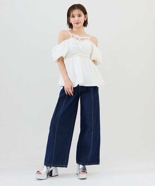 REDYAZEL（レディアゼル）の「2WAYジャガードペプラムトップス（シャツ/ブラウス）」 - WEAR