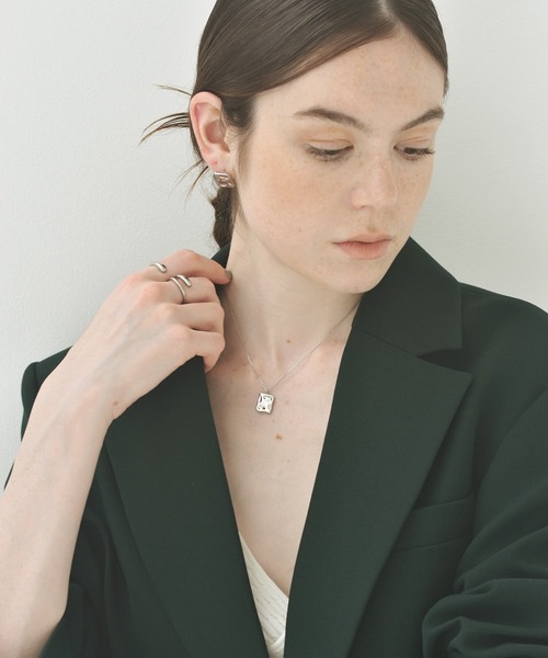 LHME（エルエイチエムイー）の「LHME アクアスクエアネックレス/サージカルステンレス316L（金属アレルギー対応）（ネックレス）」 - WEAR