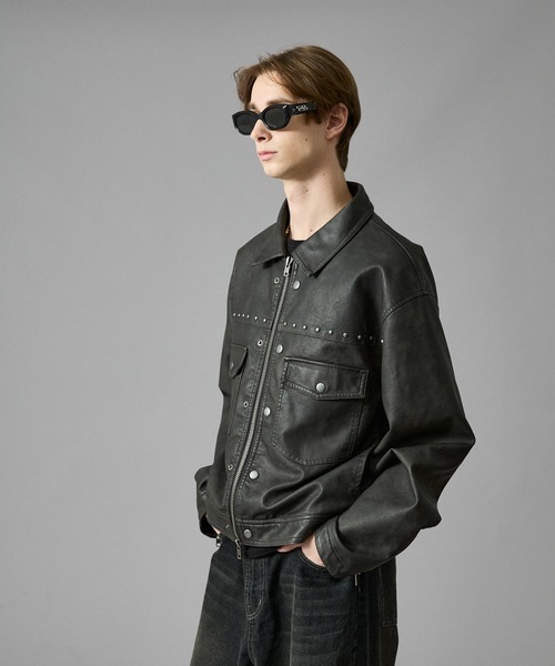 ANDER HUNK（アンダーハンク）の「Studs Design Tracker Jacket/スタッズデザイントラッカージャケット ...