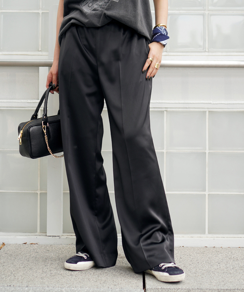 AP STUDIO 未使用 サテンプルオンパンツ 36 定価22000円