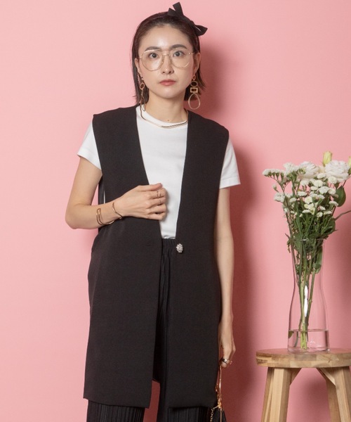 MHBG TOKYO（エムエイチビージートーキョー）の「アンティーク風ボタン ロングベスト（ベスト）」 - WEAR