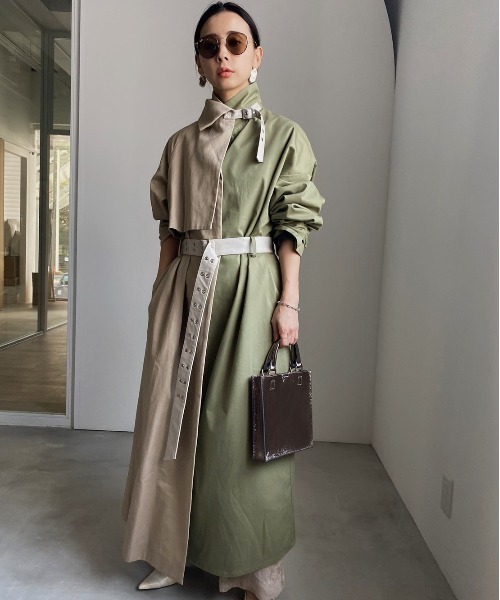 AMERI（アメリ）の「ASYMMETRY STAND COLLAR COAT（トレンチコート）」 - WEAR