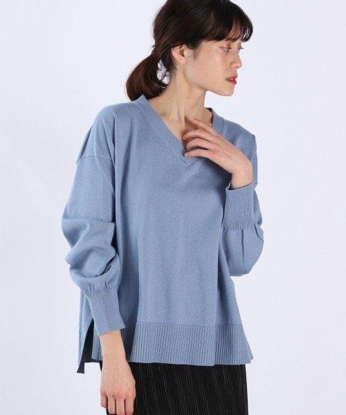 LOWRYS FARM（ローリーズファーム）の「12GスーピマVネックプルオーバーLS 929643（ニット/セーター）」 - WEAR