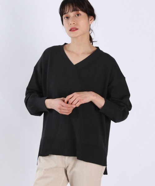 LOWRYS FARM（ローリーズファーム）の「12GスーピマVネックプルオーバーLS 929643（ニット/セーター）」 - WEAR