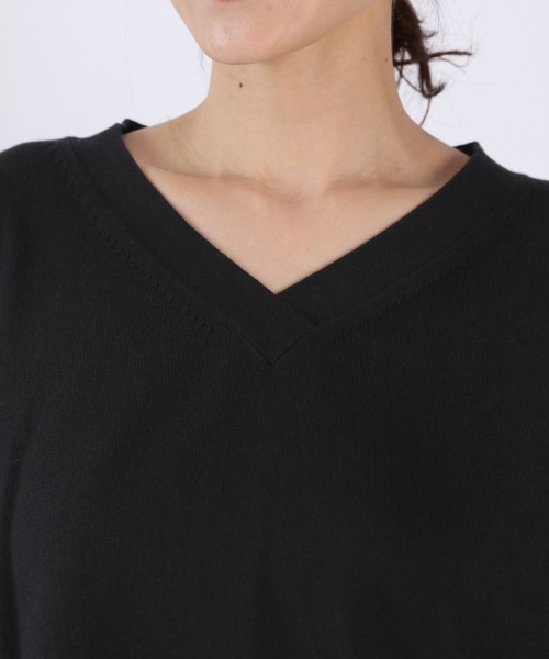 LOWRYS FARM（ローリーズファーム）の「12GスーピマVネックプルオーバーLS 929643（ニット/セーター）」 - WEAR