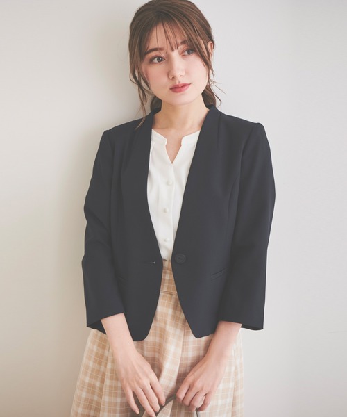 LAISSE PASSE（レッセパッセ）の「Vカラーサマージャケット（ノーカラージャケット）」 - WEAR