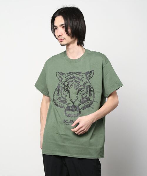 KAVU（カブー）の「KAVU/カブー TIGER TEE/タイガーティー（Tシャツ/カットソー）」 - WEAR