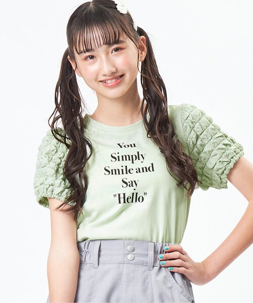 ALGY（アルジー）の「ポコポコスリーブTシャツ（Tシャツ/カットソー）」 - WEAR