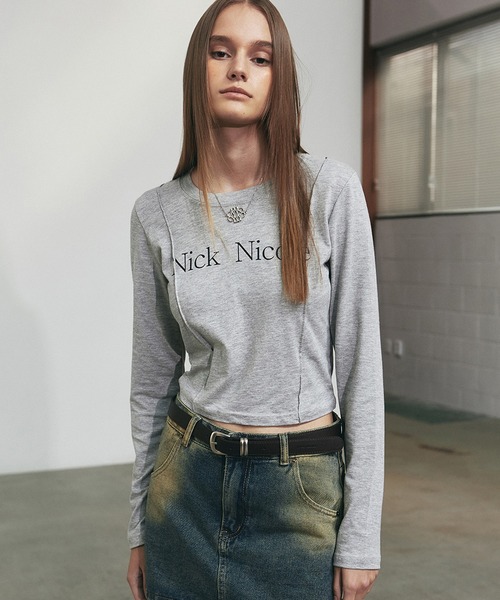 Nick & Nicole（ニックアンドニコール）の「ニコール ピンタック LS クロップドトップス（Tシャツ/カットソー）」 - WEAR