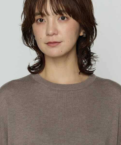 セール】天竺編 ロゴ入りニットプルオーバー（ニット/セーター