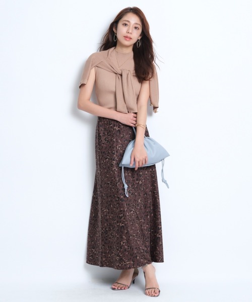 JUSGLITTY（ジャスグリッティー）の「レオパードサテンスカート（スカート）」 - WEAR