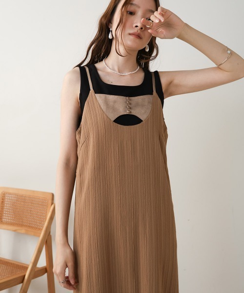 【nao×Bab】シャドーストライプキャミワンピース（ワンピース）｜Bab（バブ）のファッション通販 - ZOZOTOWN