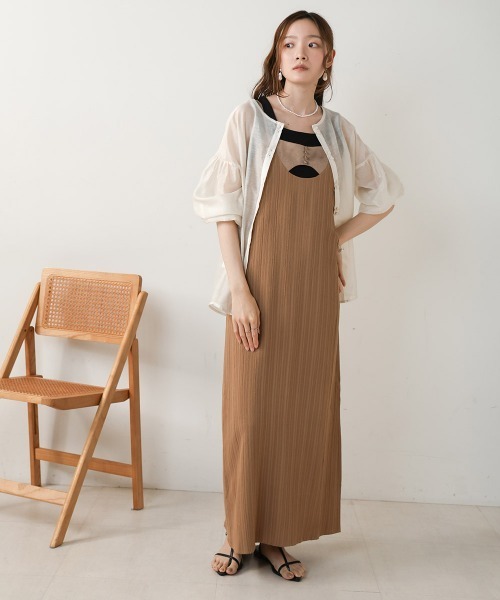 【nao×Bab】シャドーストライプキャミワンピース（ワンピース）｜Bab（バブ）のファッション通販 - ZOZOTOWN