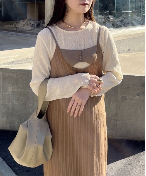 【nao×Bab】シャドーストライプキャミワンピース（ワンピース）｜Bab（バブ）のファッション通販 - ZOZOTOWN